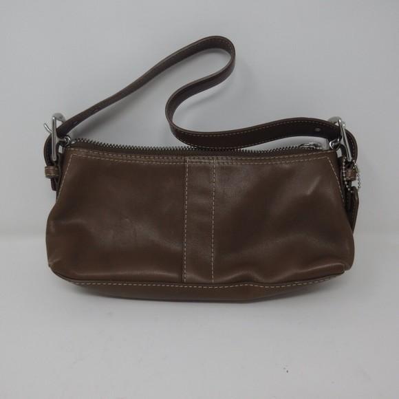 Coach | Bags | Coach Leather G5s746 Baguette Womens Brown Leather Purse ...